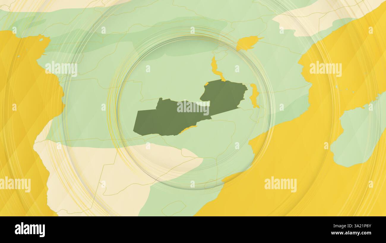 Abstract Map of Zambia and Surrounding Regions with Circular Patterns. Vibrant Abstract Map ...
