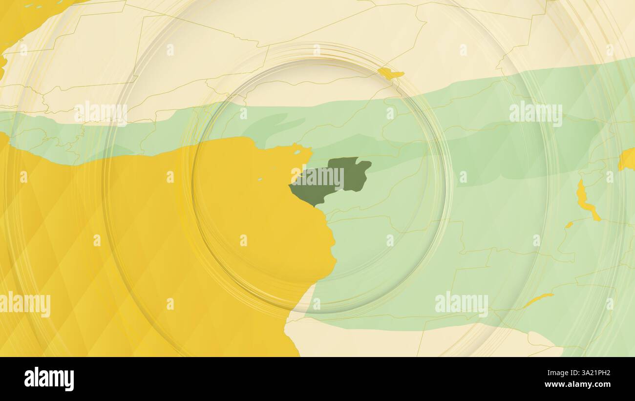 Abstract Map of Gabon and Surrounding Regions with Circular Patterns ...