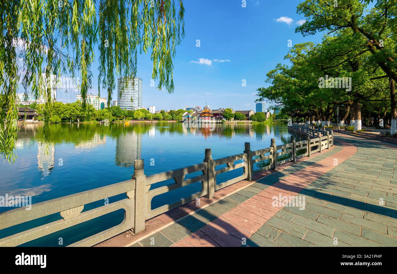 Scenery of Yuehu Park, Ningbo, Zhejiang Province, China Stock Photo - Alamy