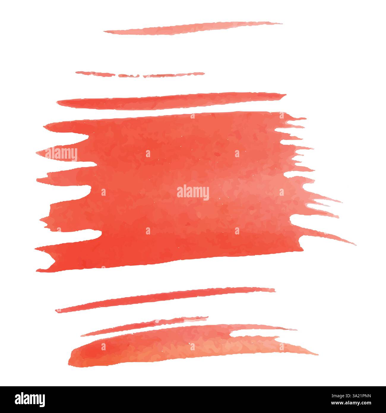 Abstract Red Watercolor Paint Strokes on White Background Artwork Stock ...