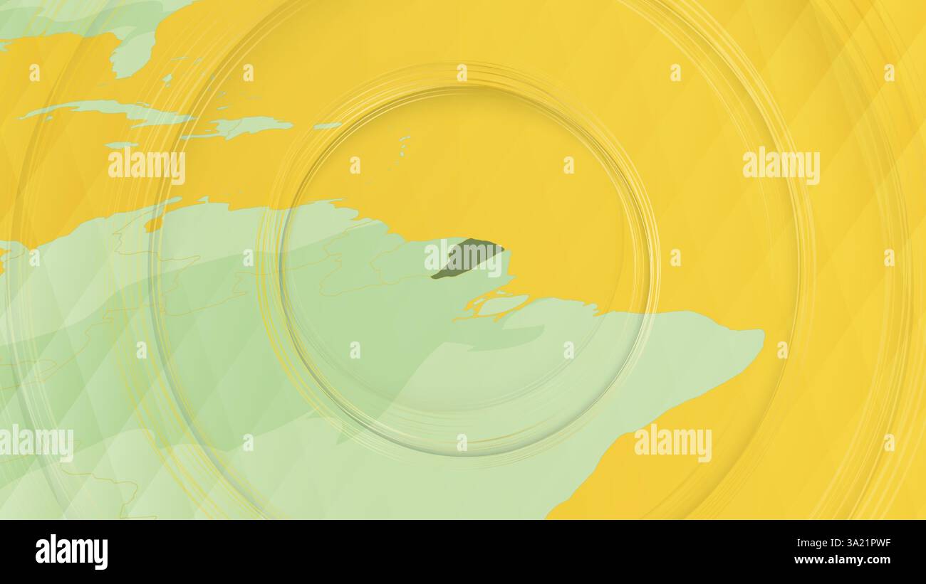 Abstract Map of French Guiana and Surrounding Regions with Circular Patterns. Vibrant Abstract ...