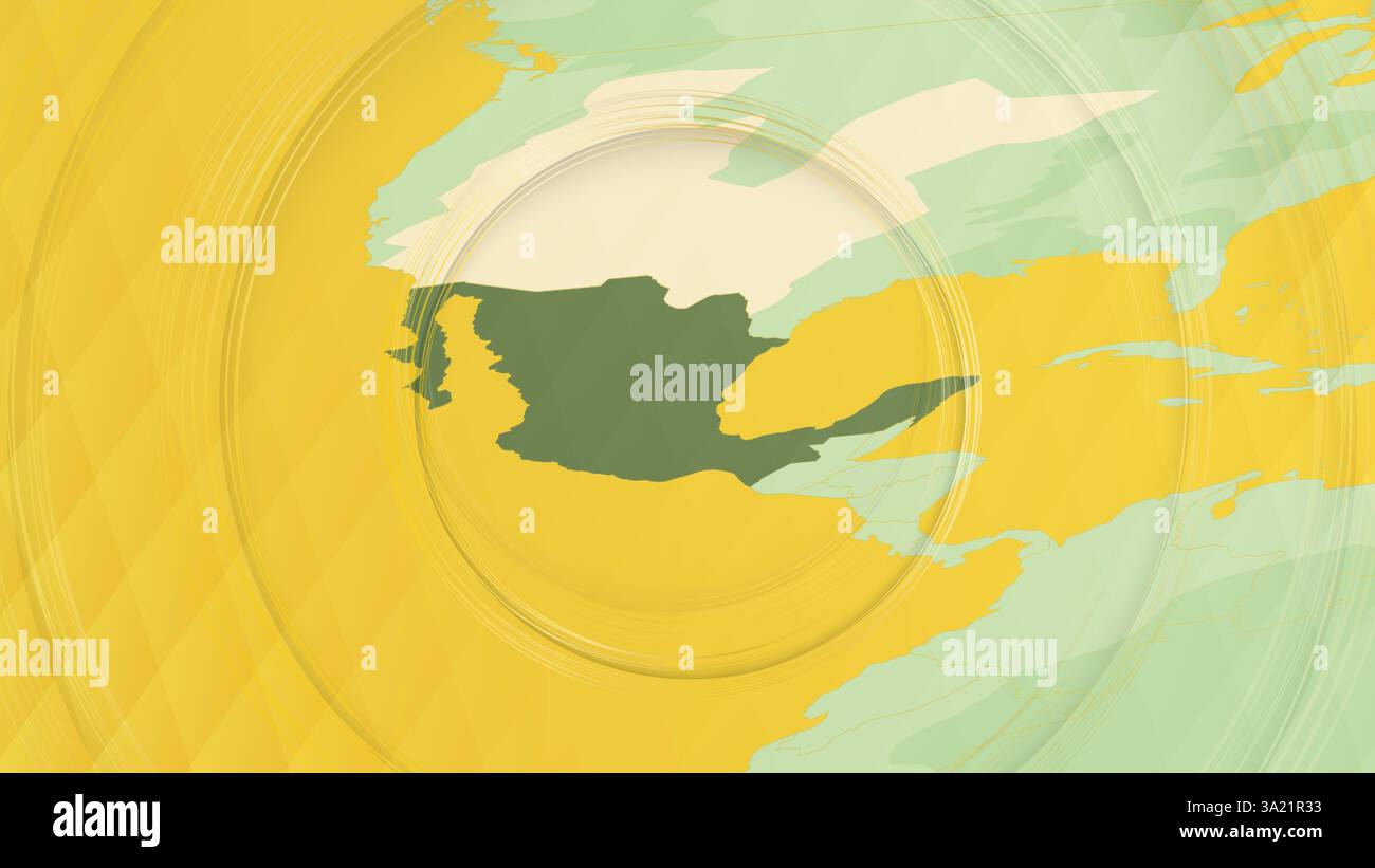 Abstract Map of Mexico and Surrounding Regions with Circular Patterns ...