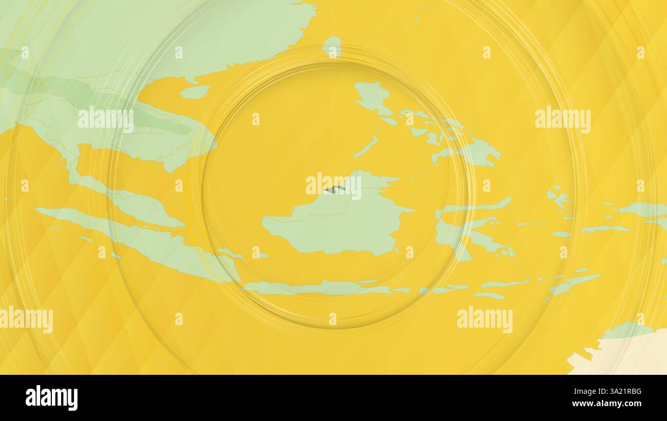 Abstract Map Of Brunei And Surrounding Regions With Circular Patterns