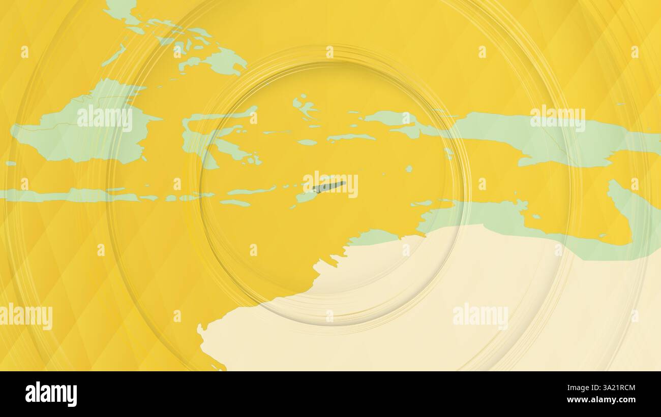 Abstract Map of East Timor and Surrounding Regions with Circular Patterns. Vibrant Abstract Map ...