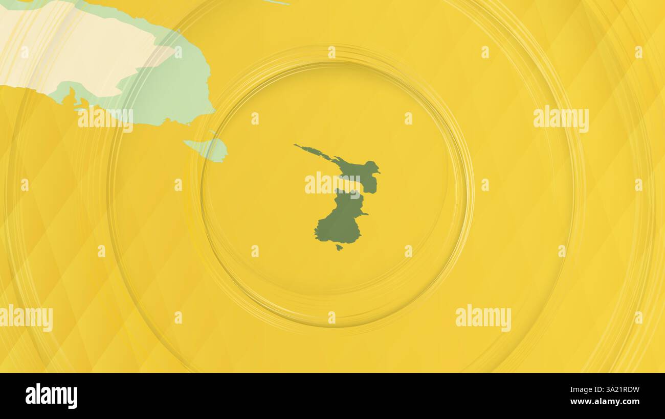 Abstract Map of New Zealand and Surrounding Regions with Circular ...