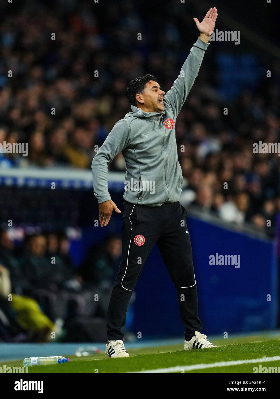 Barcelona, Spain. 10th Mar, 2025. Girona FC head coach Michel Sanchez during the La Liga EA ...