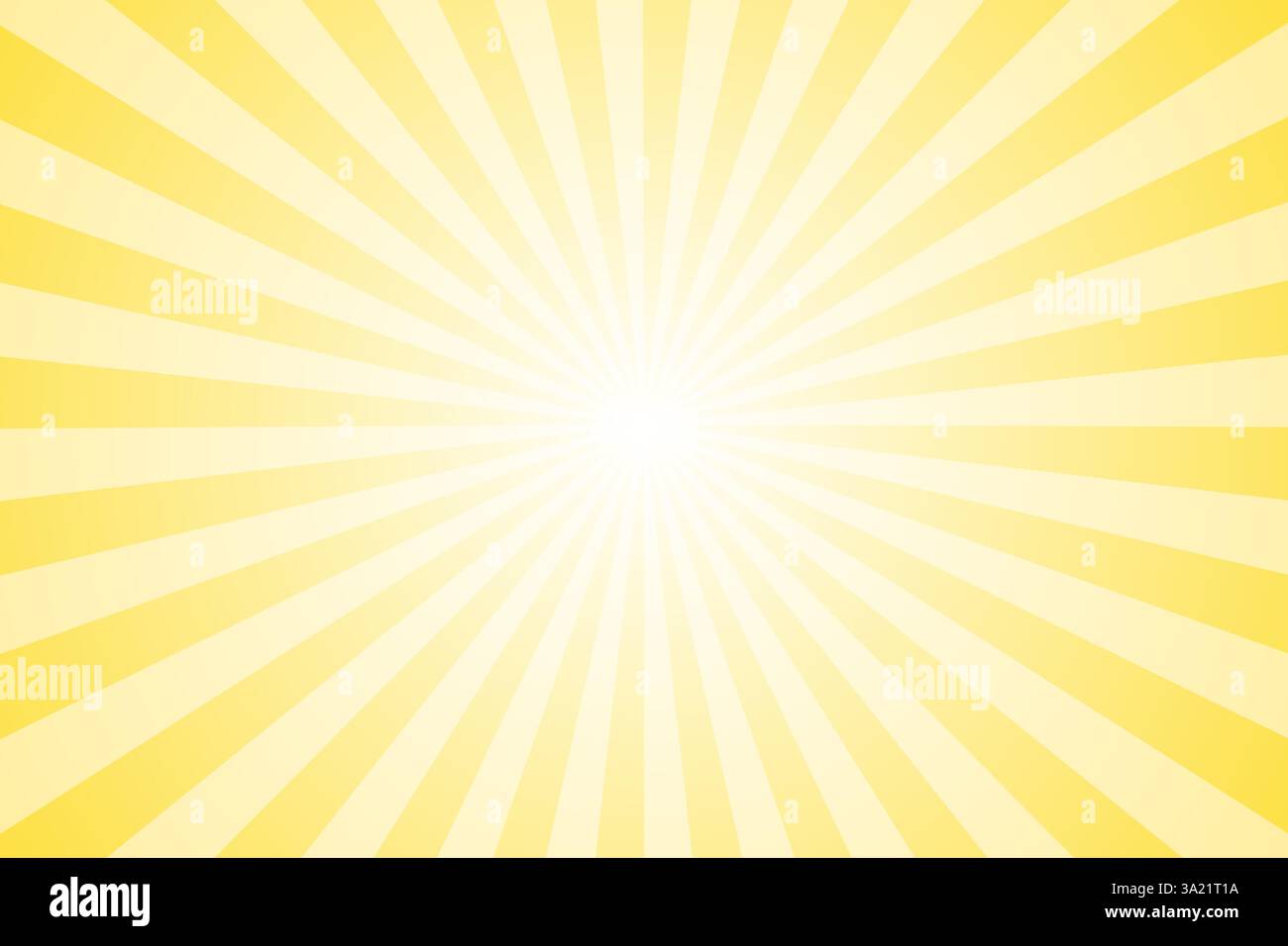 Ray sun. Yellow sun rays. Sunburst background. Burst radial line. Star ...