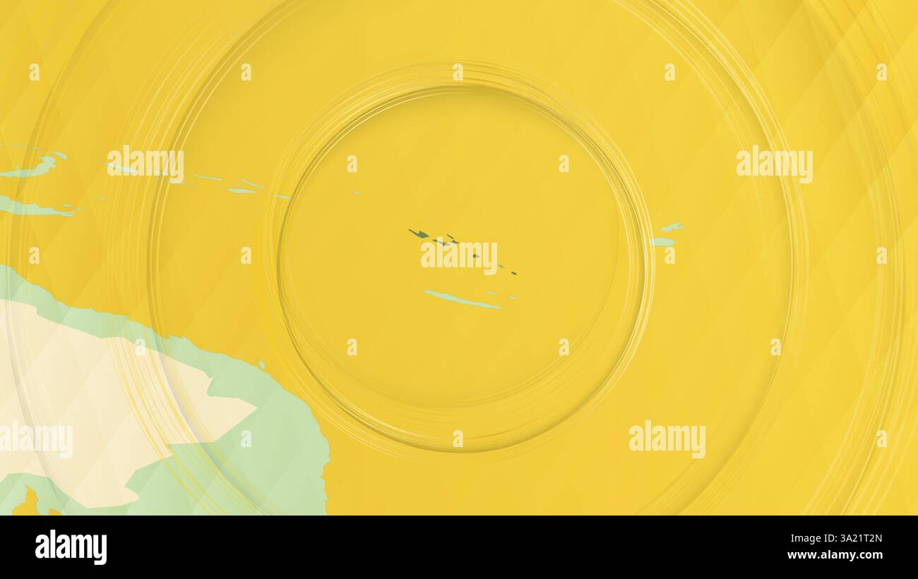 Abstract Map of Vanuatu and Surrounding Regions with Circular Patterns ...