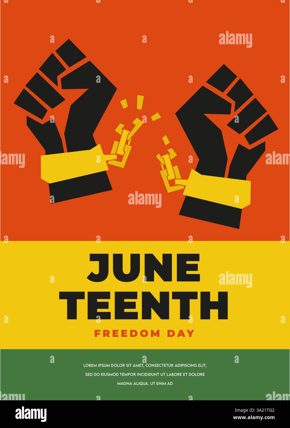 Juneteenth freedom day. A celebration of American history, African ...