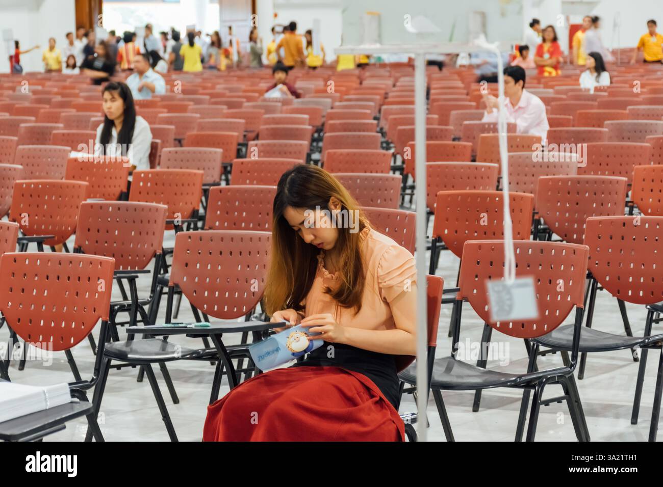 Bangkok, Thailand - July 24, 2016 : Adults take annual exam in big exam ...
