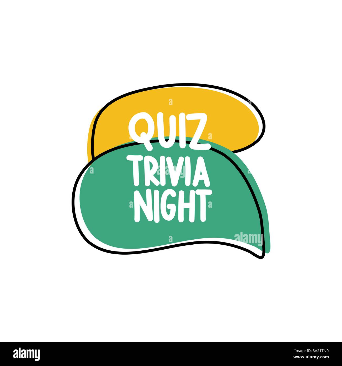 Quiz Trivia Night. Badge, icon, logo vector design illustration on ...