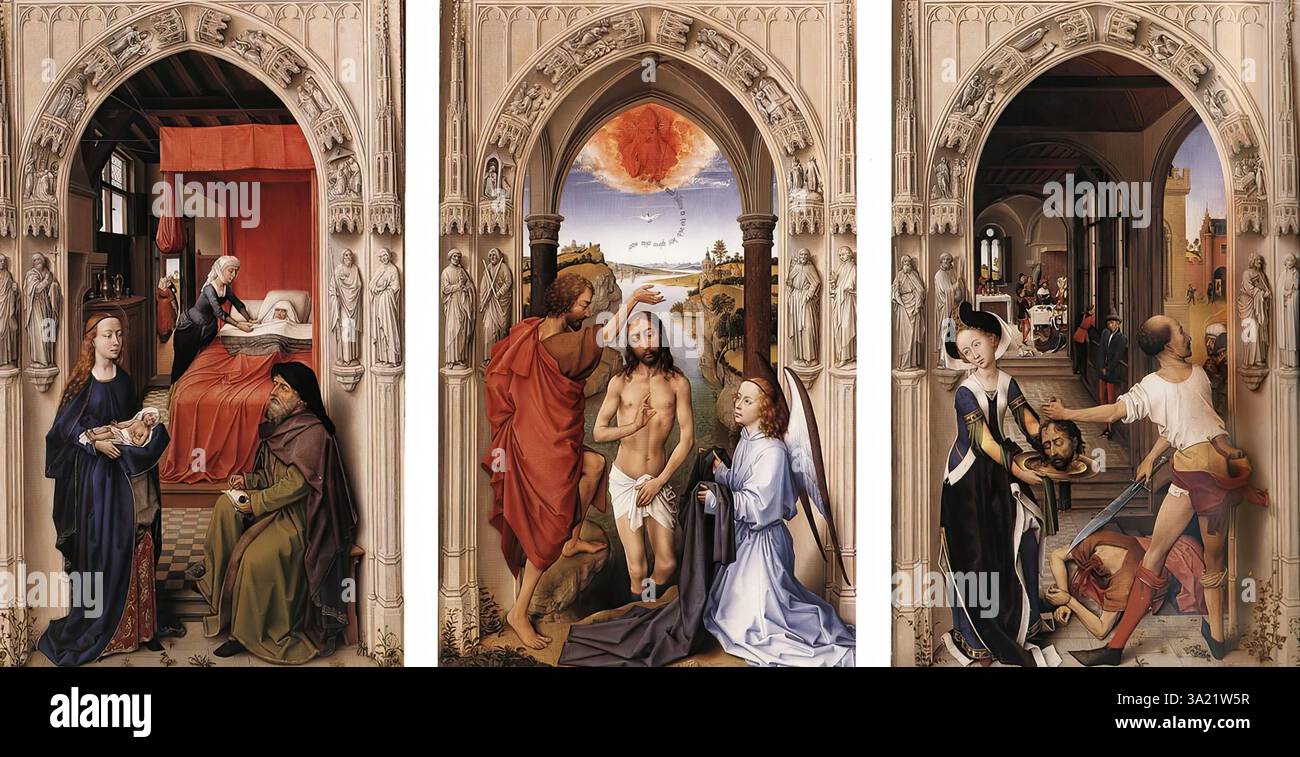 WEYDEN, Rogier van der (b. 1400, Tournai, d. 1464, Bruxelles) St John Altarpiece 1455-60 Oil on ...
