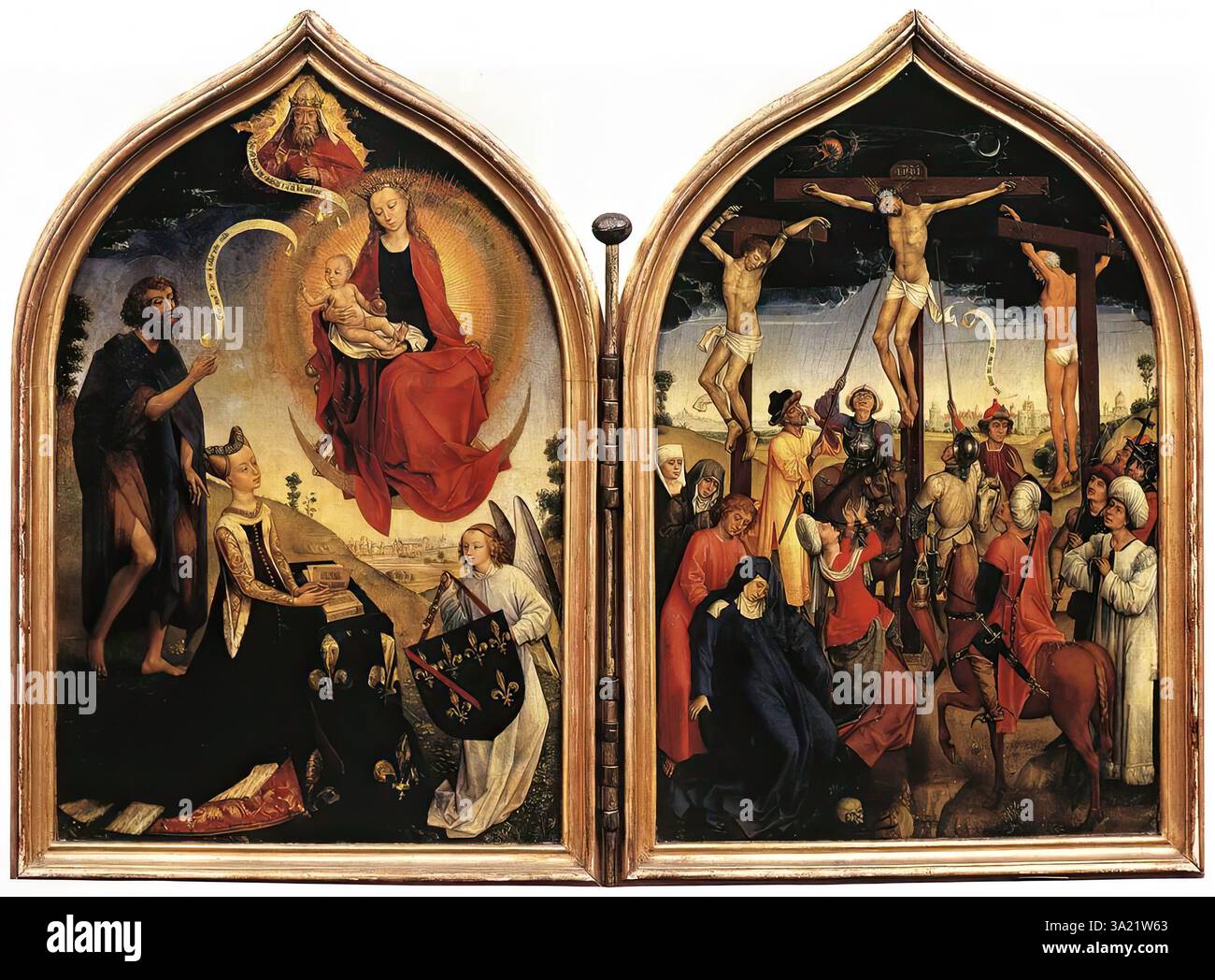 WEYDEN, Rogier van der (b. 1400, Tournai, d. 1464, Bruxelles) Diptych ...