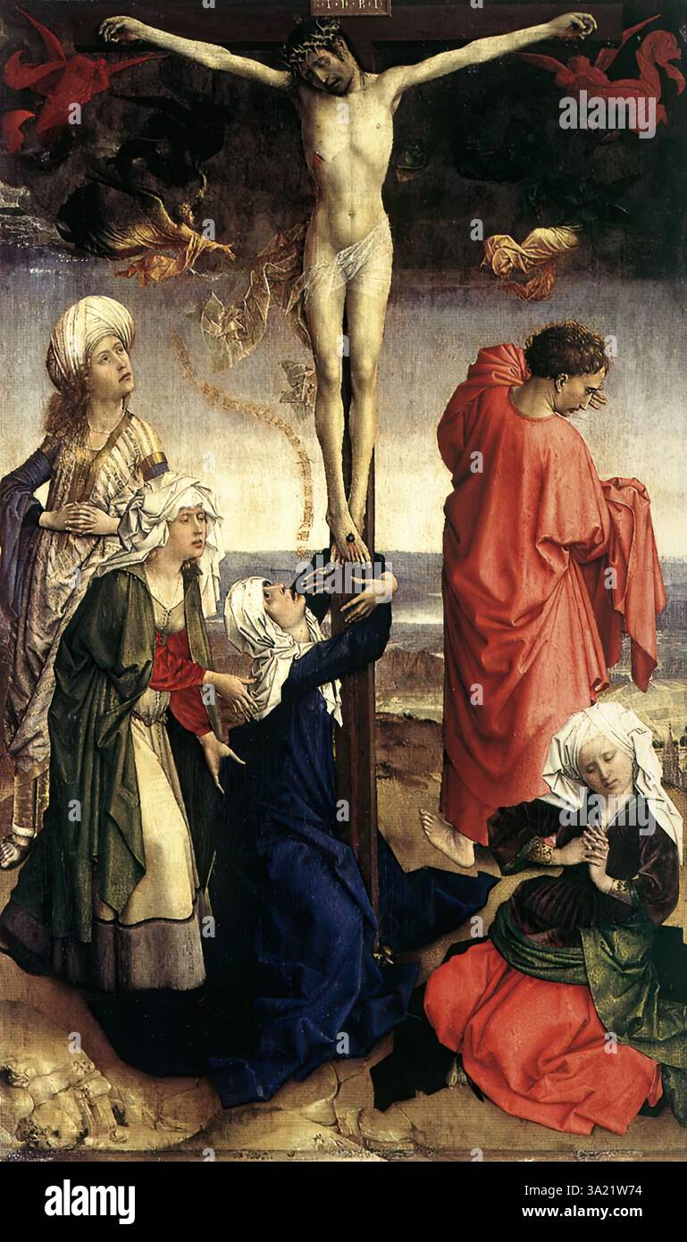 WEYDEN, Rogier van der (b. 1400, Tournai, d. 1464, Bruxelles) Crucifixion 1440s Oil on oak panel ...