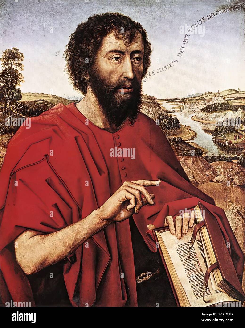 WEYDEN, Rogier van der (b. 1400, Tournai, d. 1464, Bruxelles) Braque Family Triptych (left wing ...