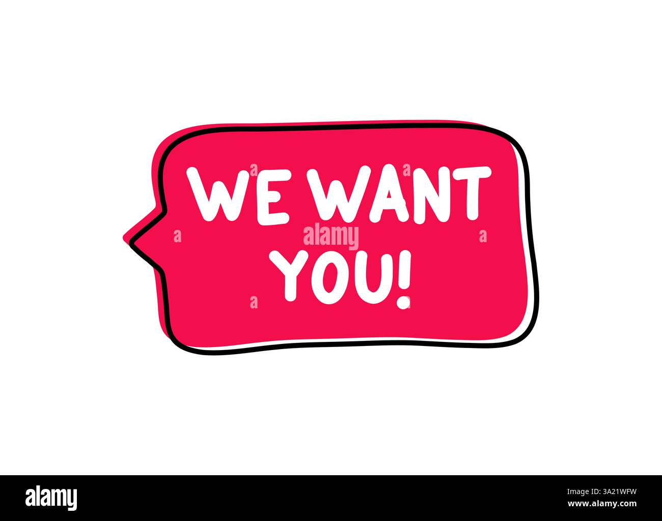 We Want You. Badge, icon, logo vector design illustration on white ...