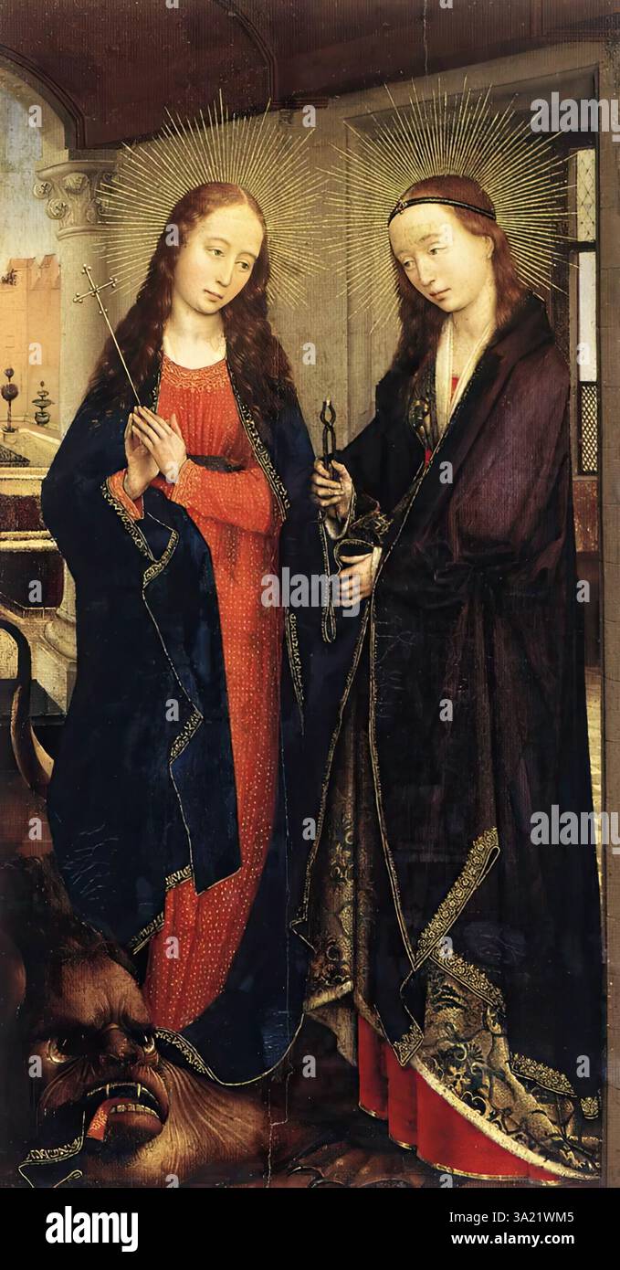 WEYDEN, Rogier van der (b. 1400, Tournai, d. 1464, Bruxelles) Sts Margaret and Apollonia 1445-50 ...