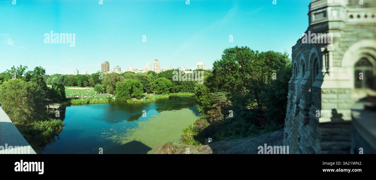 Panoramic view of Belvedere Castle, Central Park, Manhattan, New York ...
