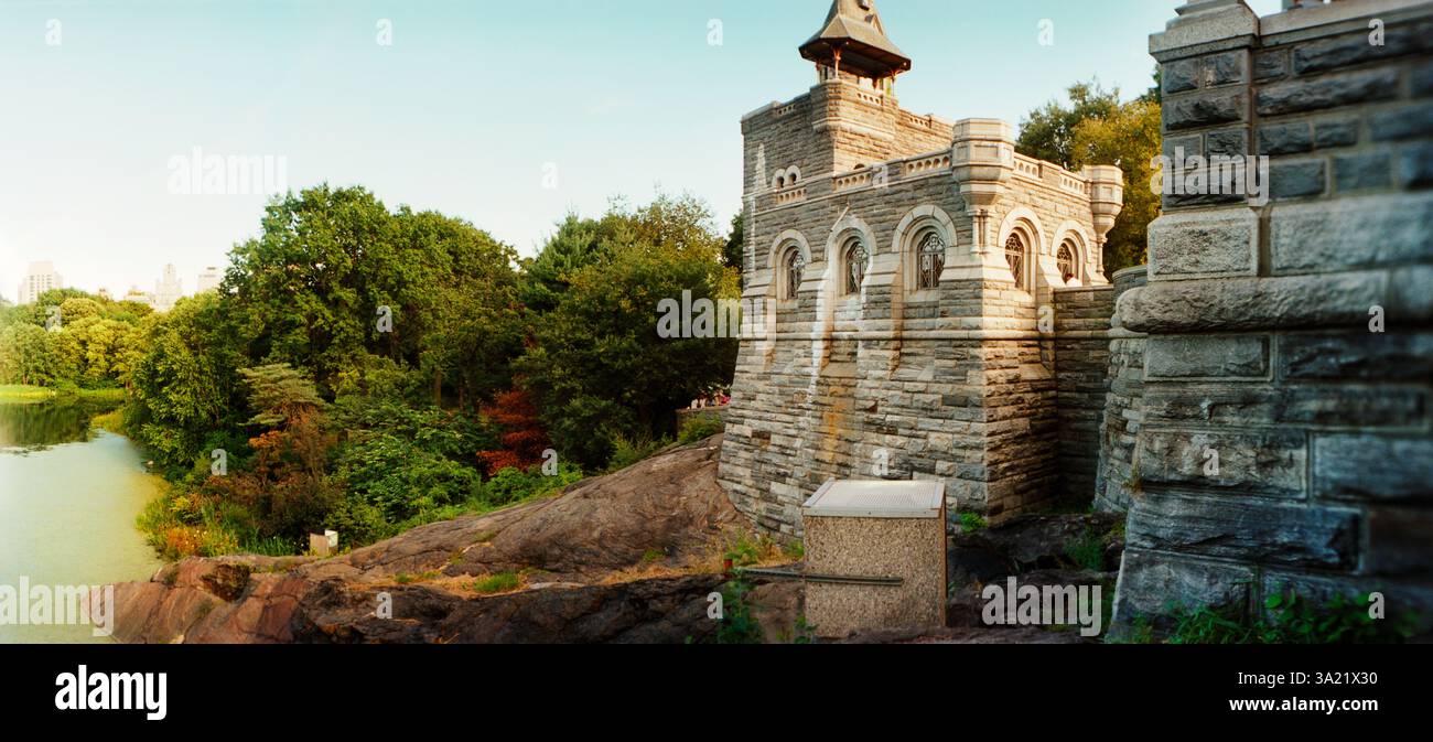 Panoramic view of Belvedere Castle, Central Park, Manhattan, New York ...