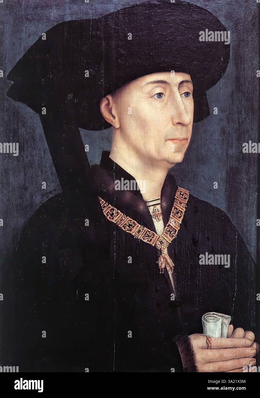 WEYDEN, Rogier van der (b. 1400, Tournai, d. 1464, Bruxelles) Portrait of Philip the Good after ...