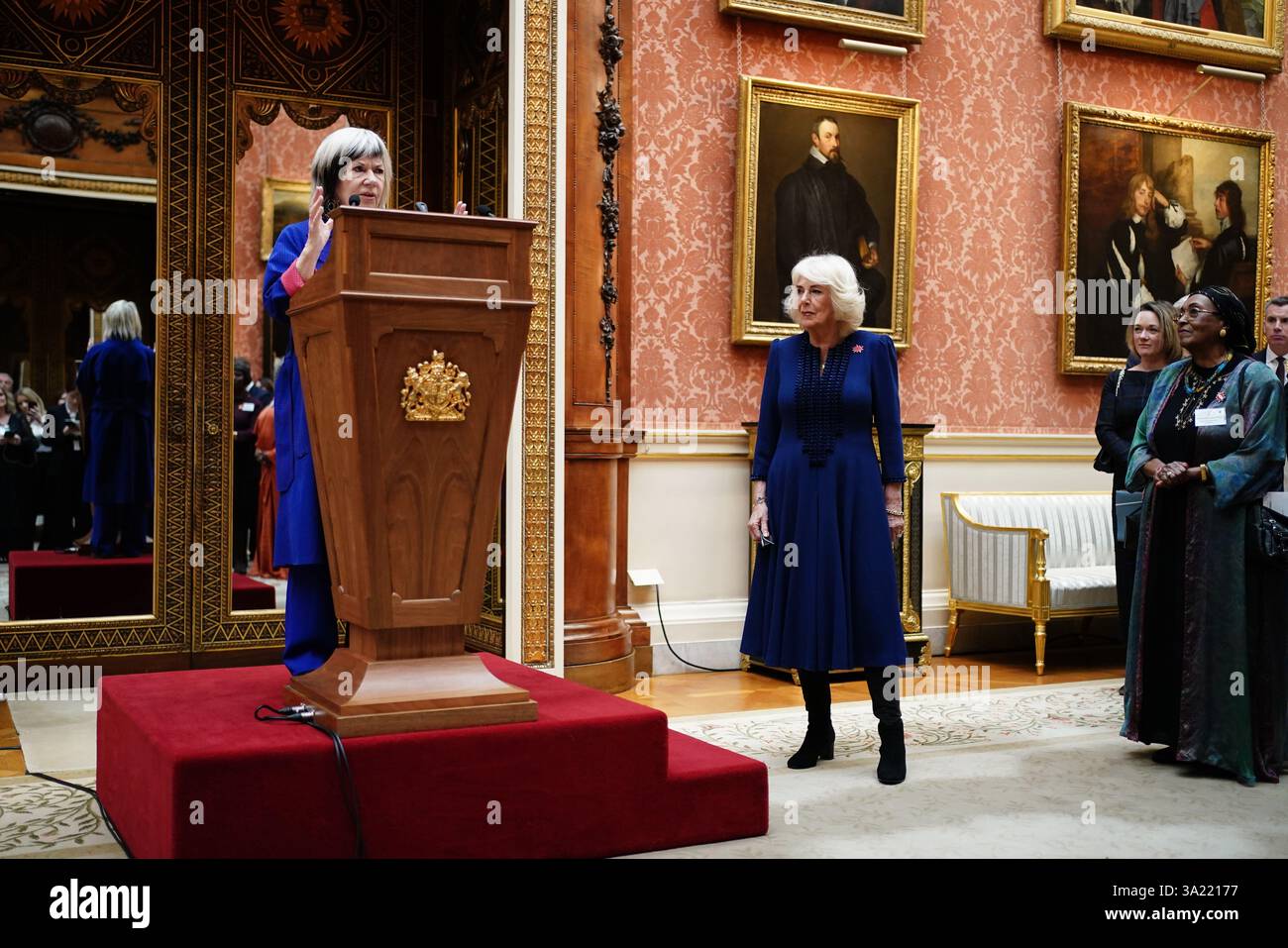 Jude Kelly, the founder of Women of the World (WOW) speaks during a ...