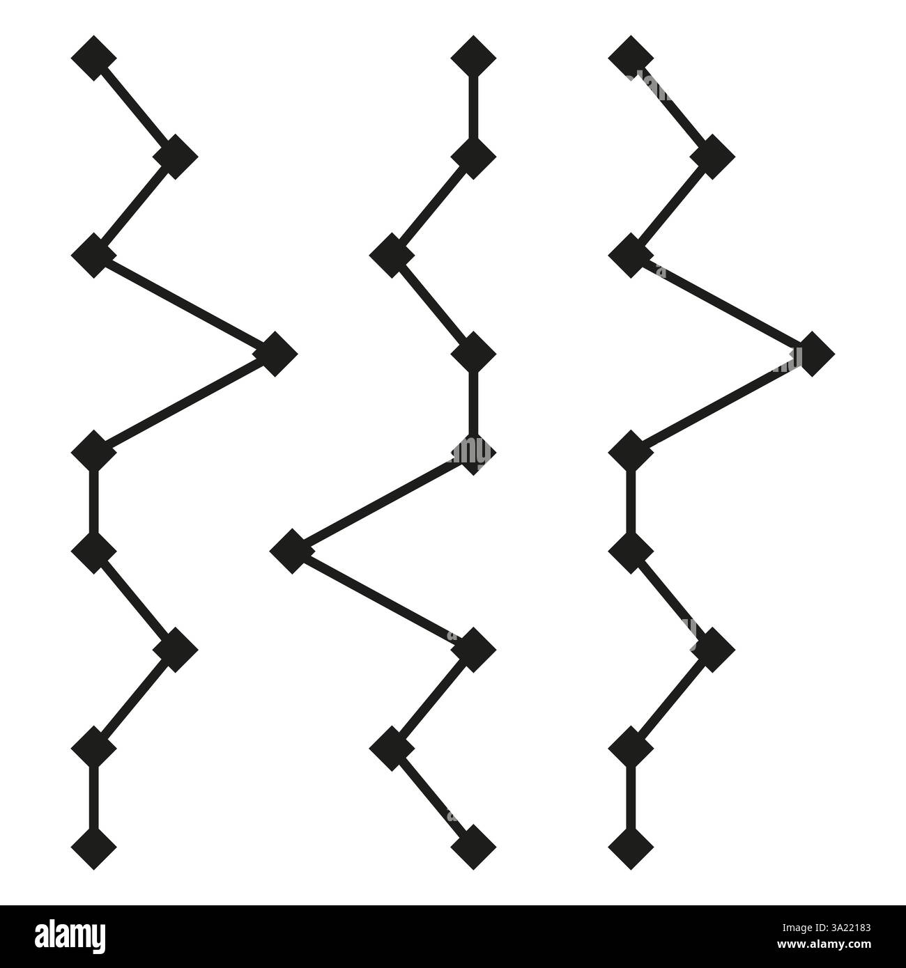 Abstract directional arrows. Geometric flow diagram. Structured ...