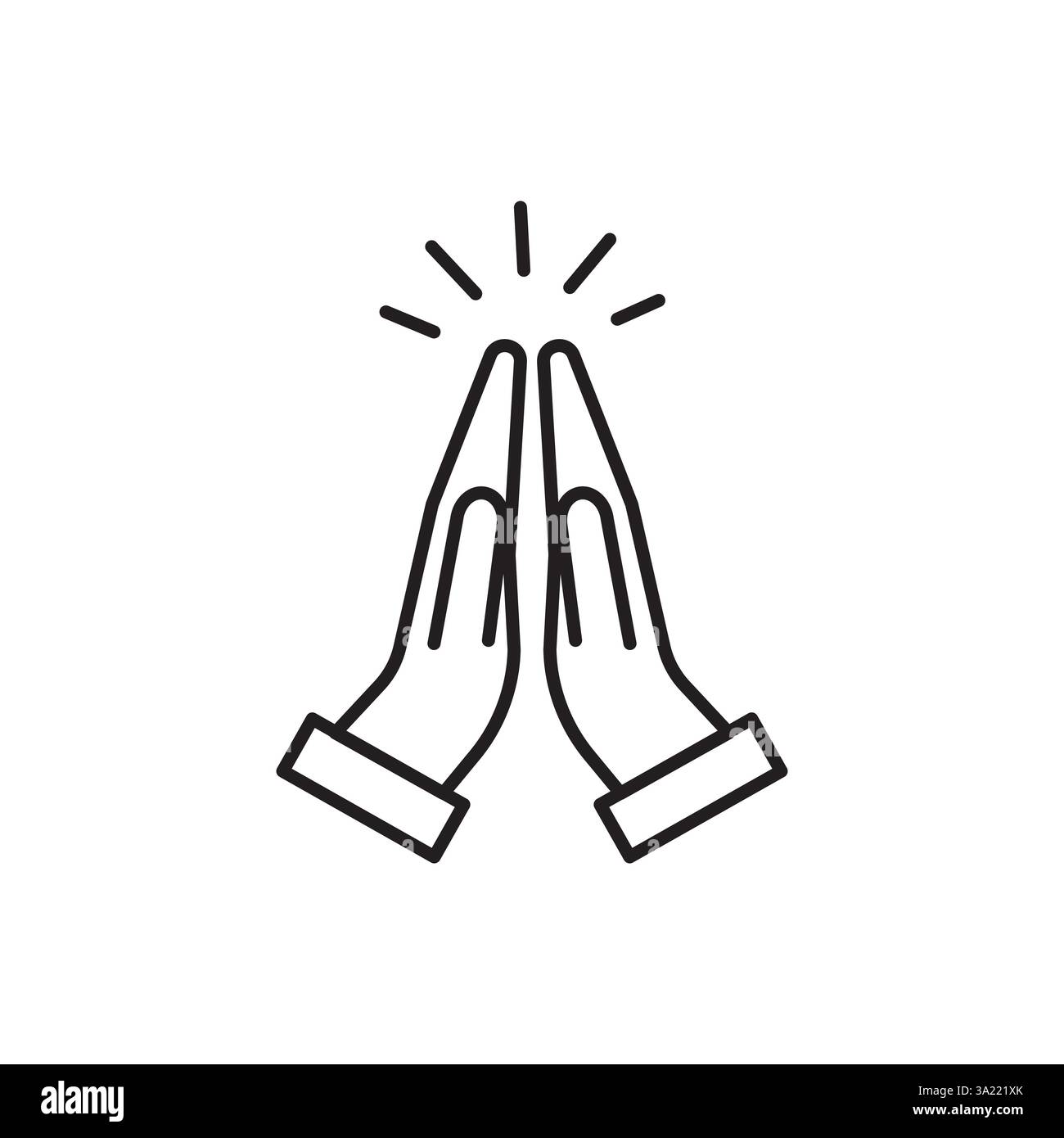 Prayer hands icon hi-res stock photography and images - Alamy