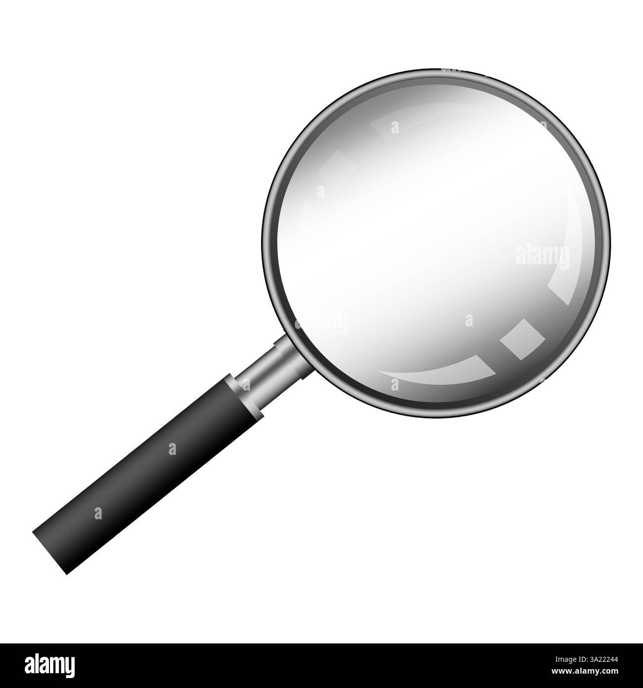 Realistic magnifying glass. Optical zoom tool. Search symbol vector ...