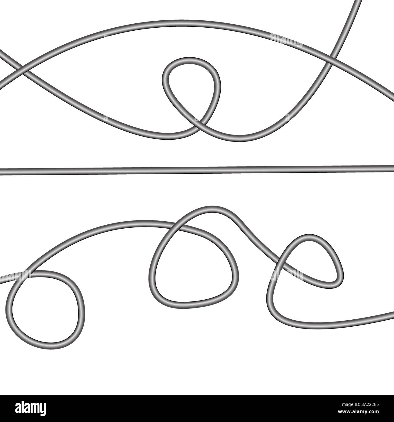 Wave pattern vector. Grayscale 3D design. Scientific wave illustration ...