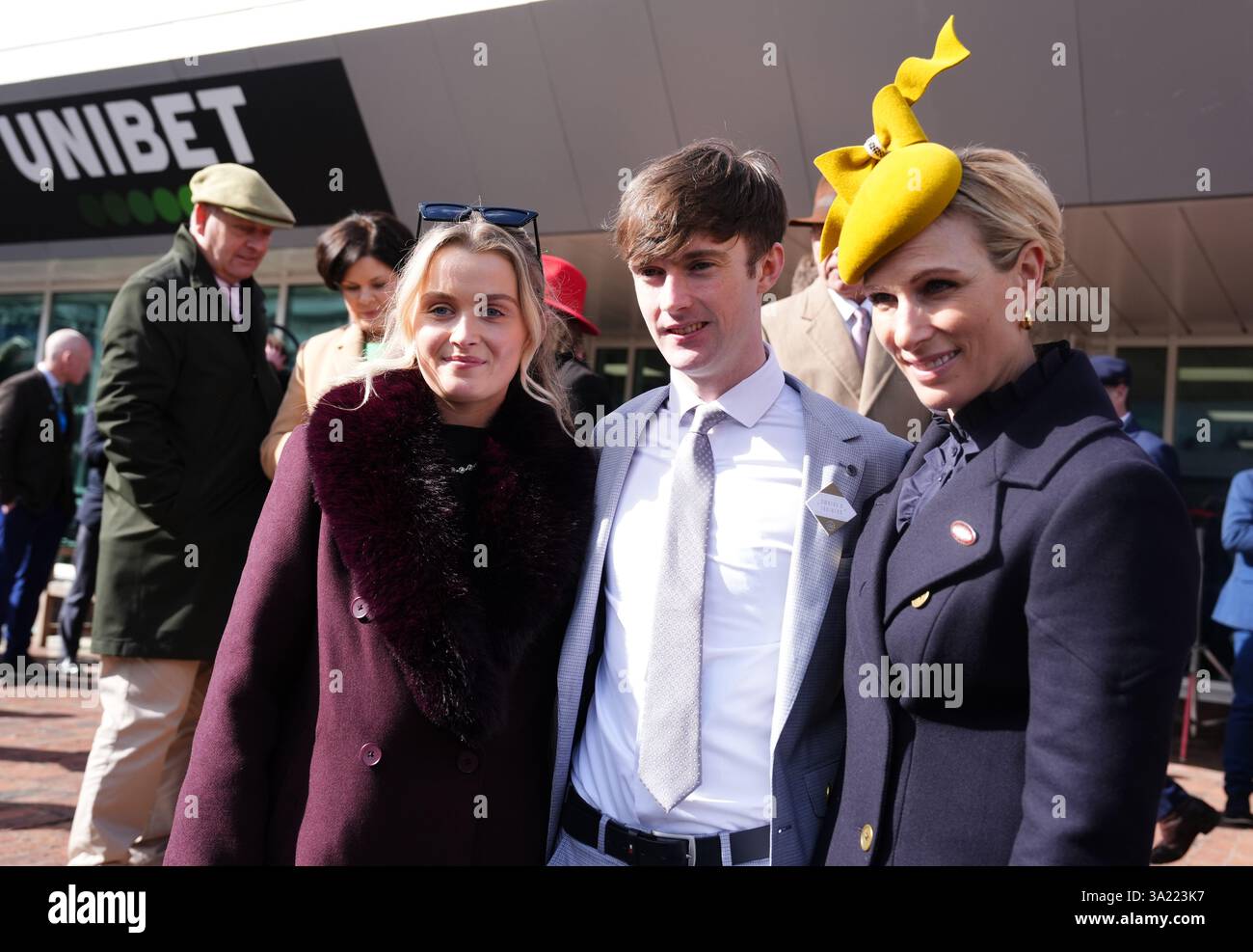 Zara Tindall (right) with girlfriend and brother of the late Michael O ...