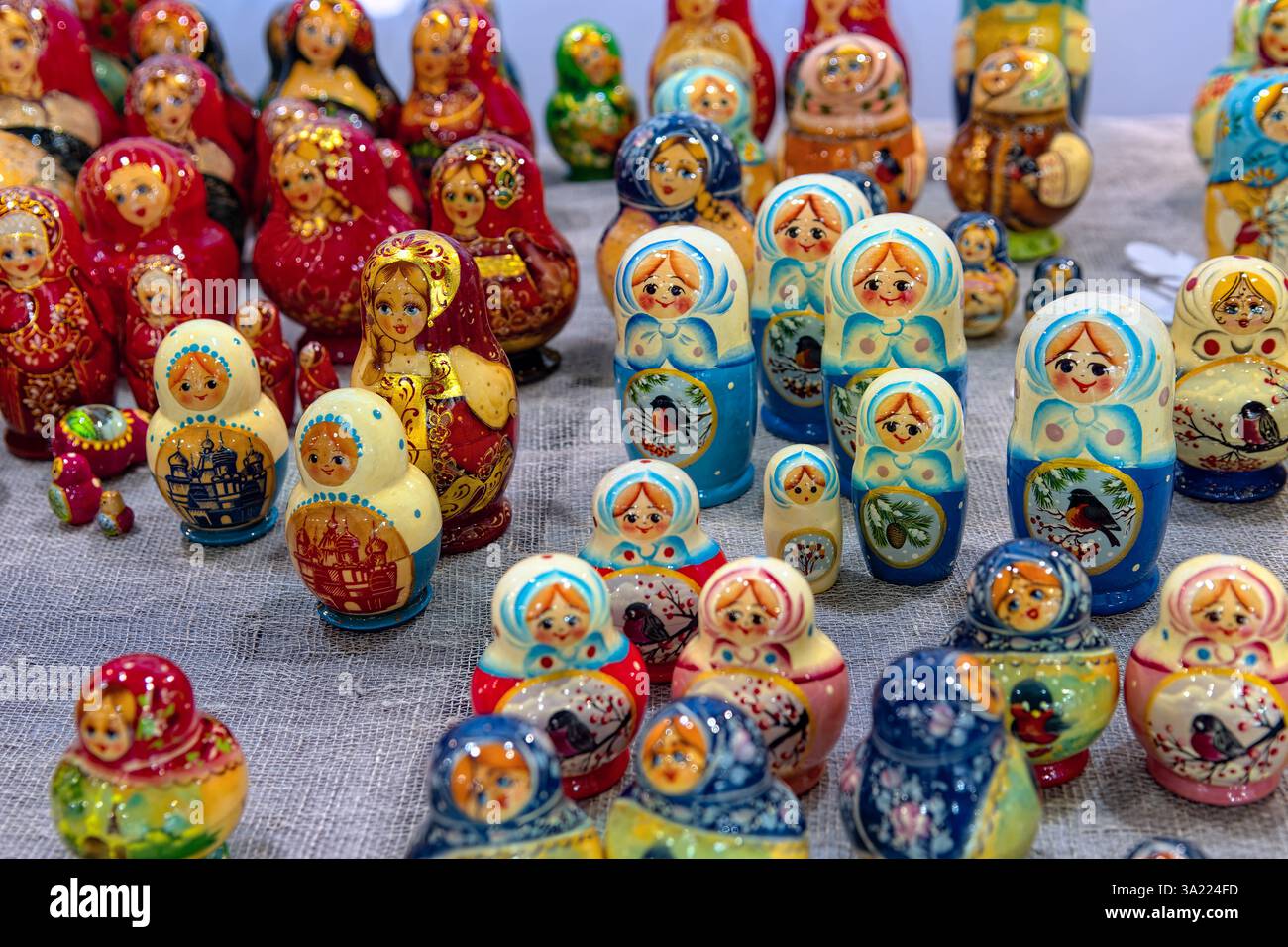 Traditional national Russian souvenirs - Russian matryoshka (wooden ...