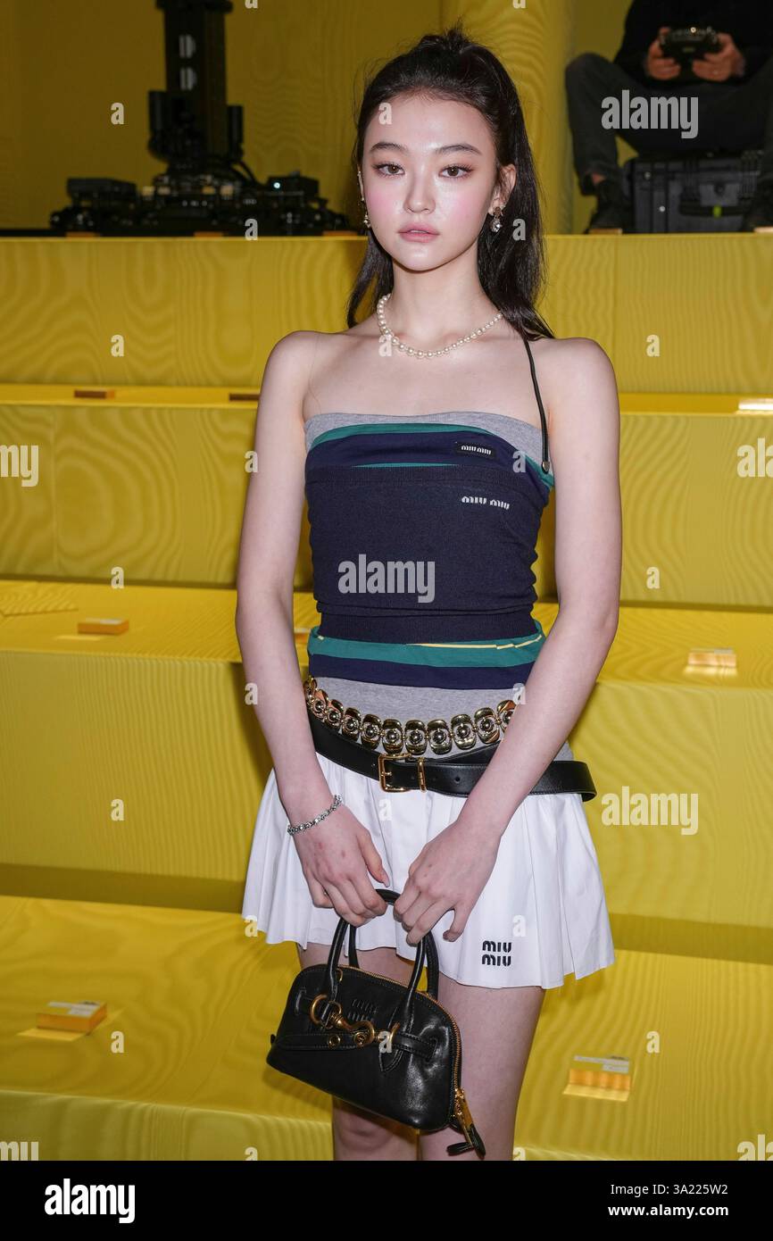 Ella Gross attends the Miu Miu Fall/Winter 2025-2026 Womenswear ...