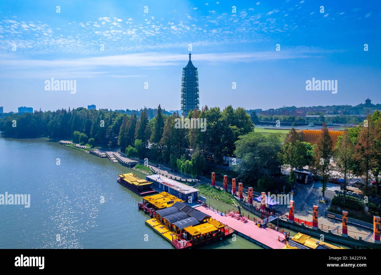 Aerial view of Dajianen Temple, Nanjing, Jiangsu Province, China Stock ...