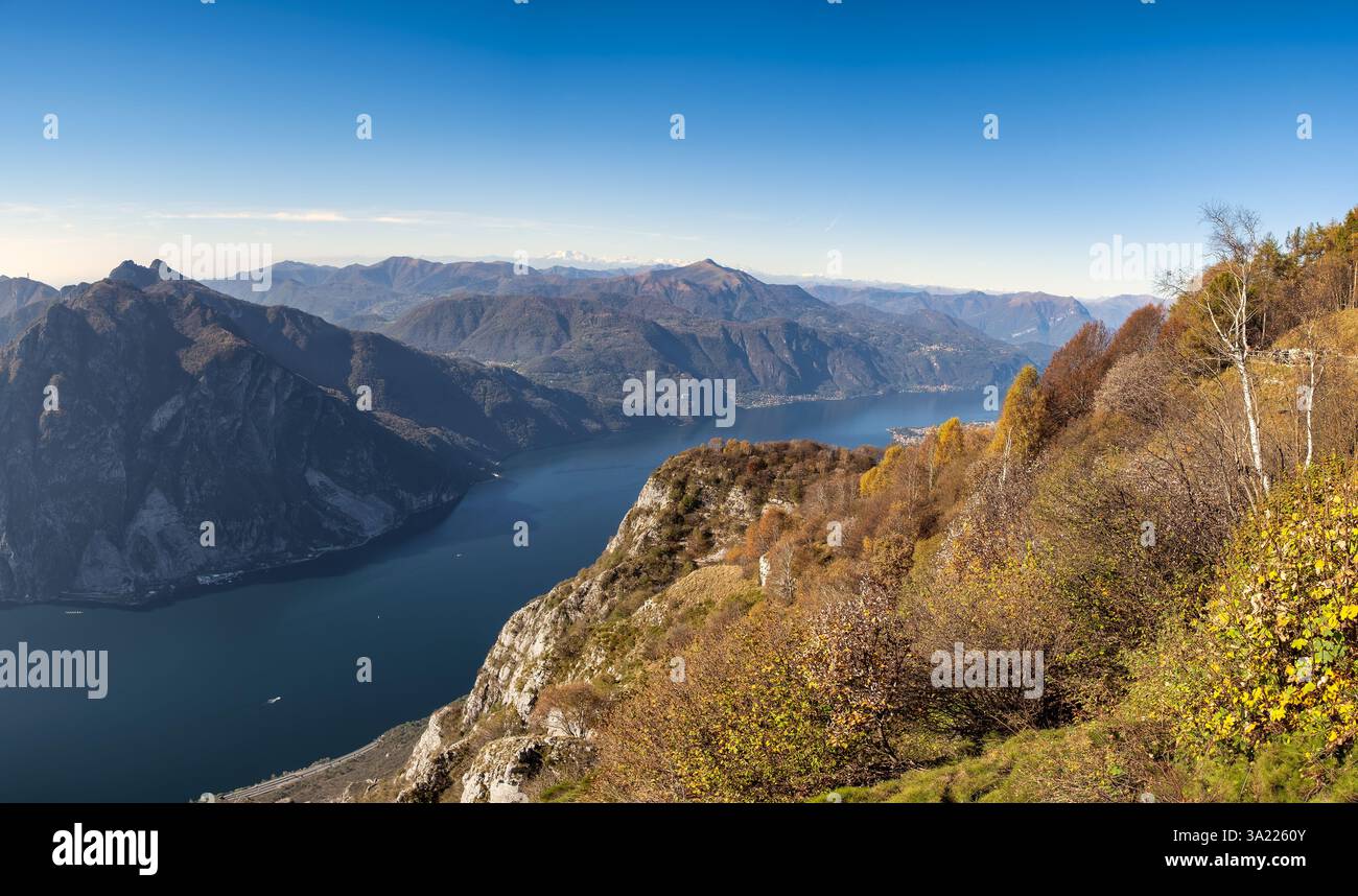 Scenic Aerial View of Italian Lakes from Mountain Summit – Breathtaking ...