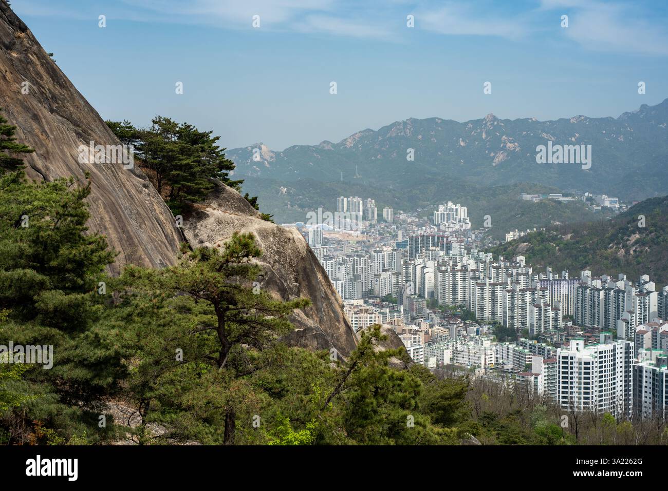 Smog pollution and yellow dust covering cityscape of Seoul, capital of ...