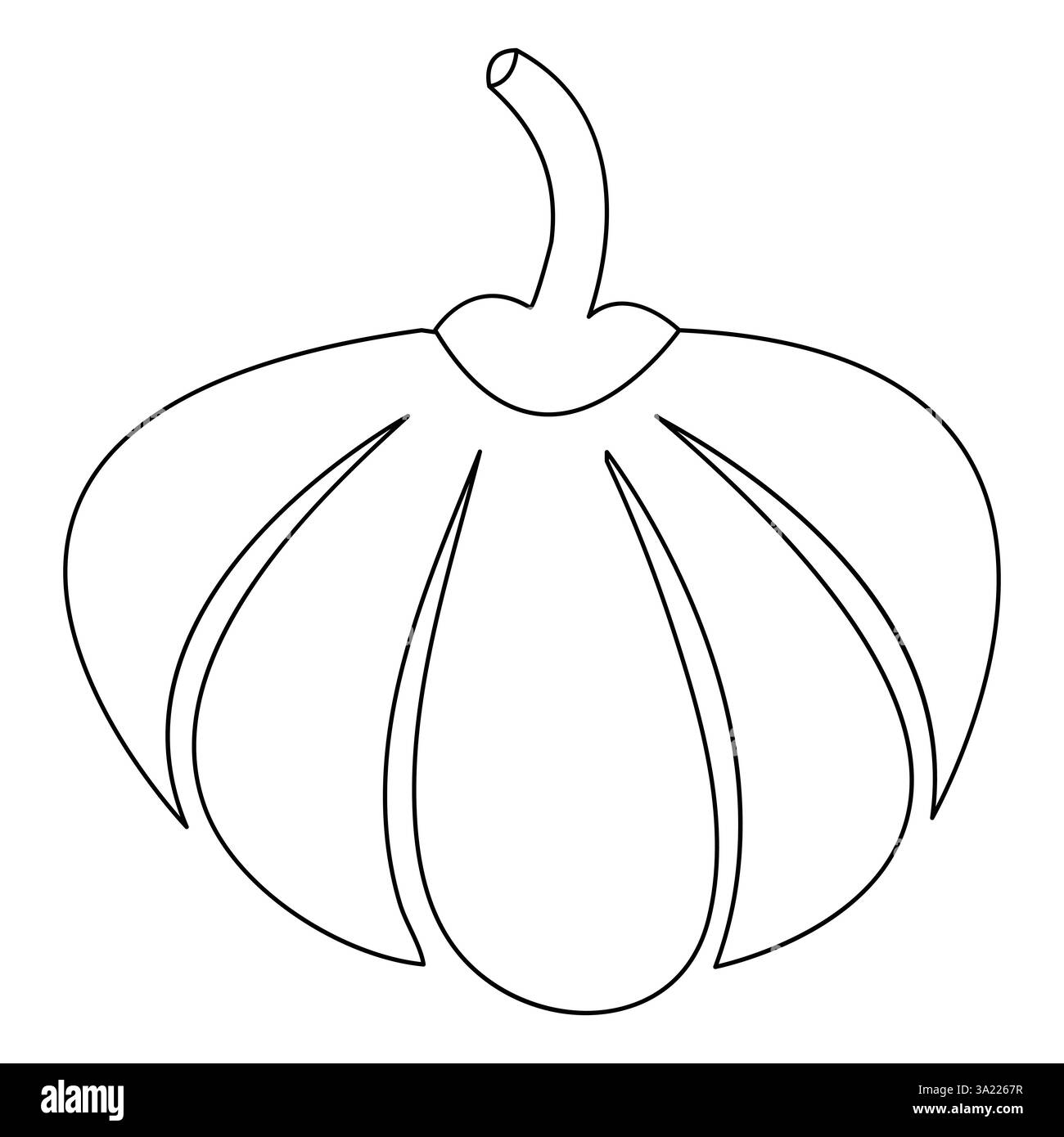 Halloween pumpkin with a face single line art drawing continuous vector ...