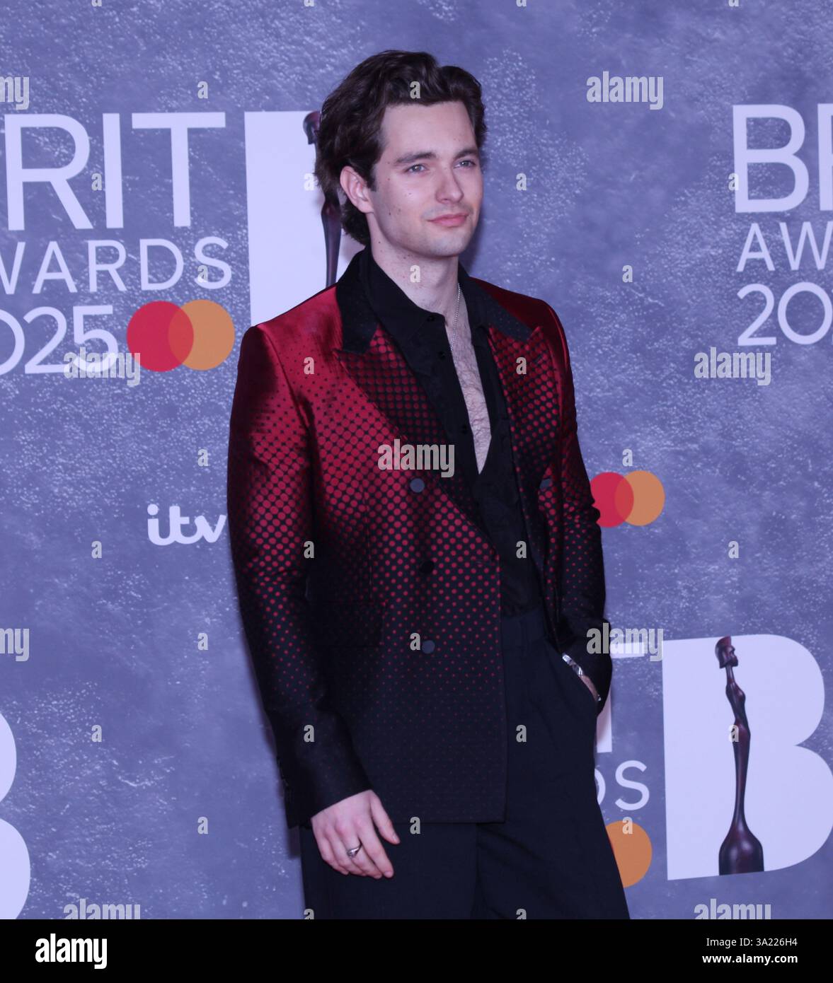 London, UK. Eli Lieb at the BRIT Awards 2025. The O2 London. 1st March ...