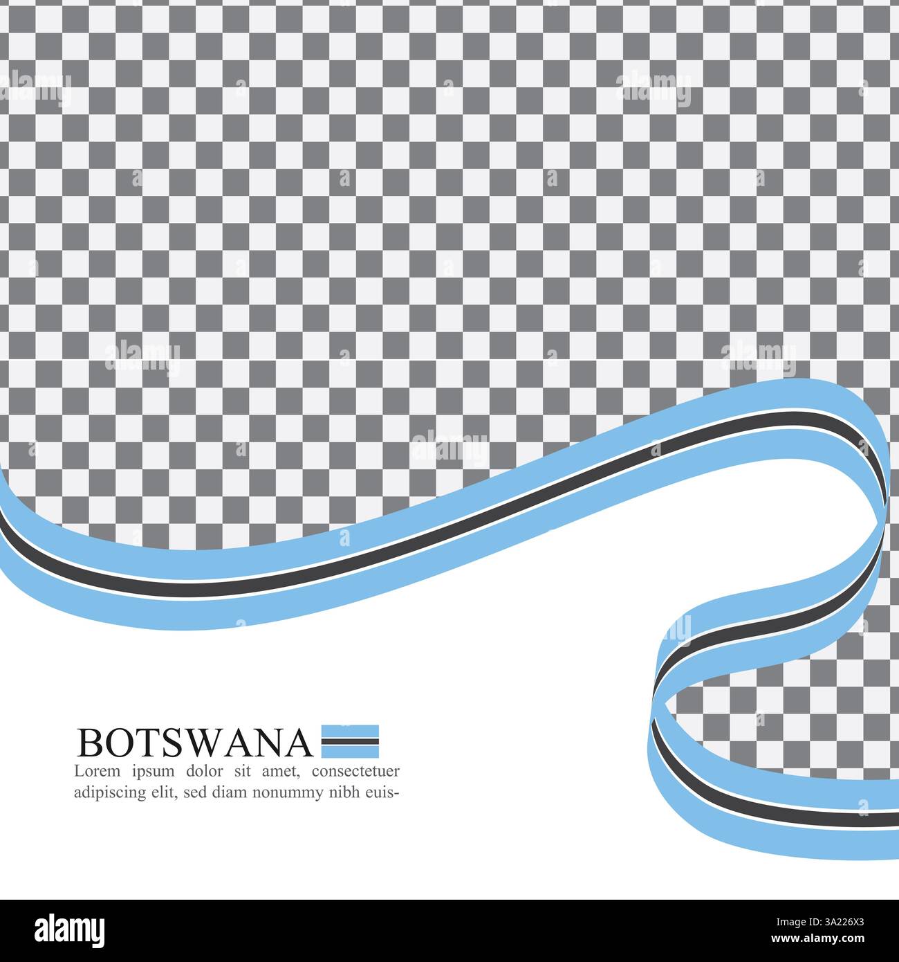 Botswana national flag ribbon stock vector Stock Vector Image & Art - Alamy