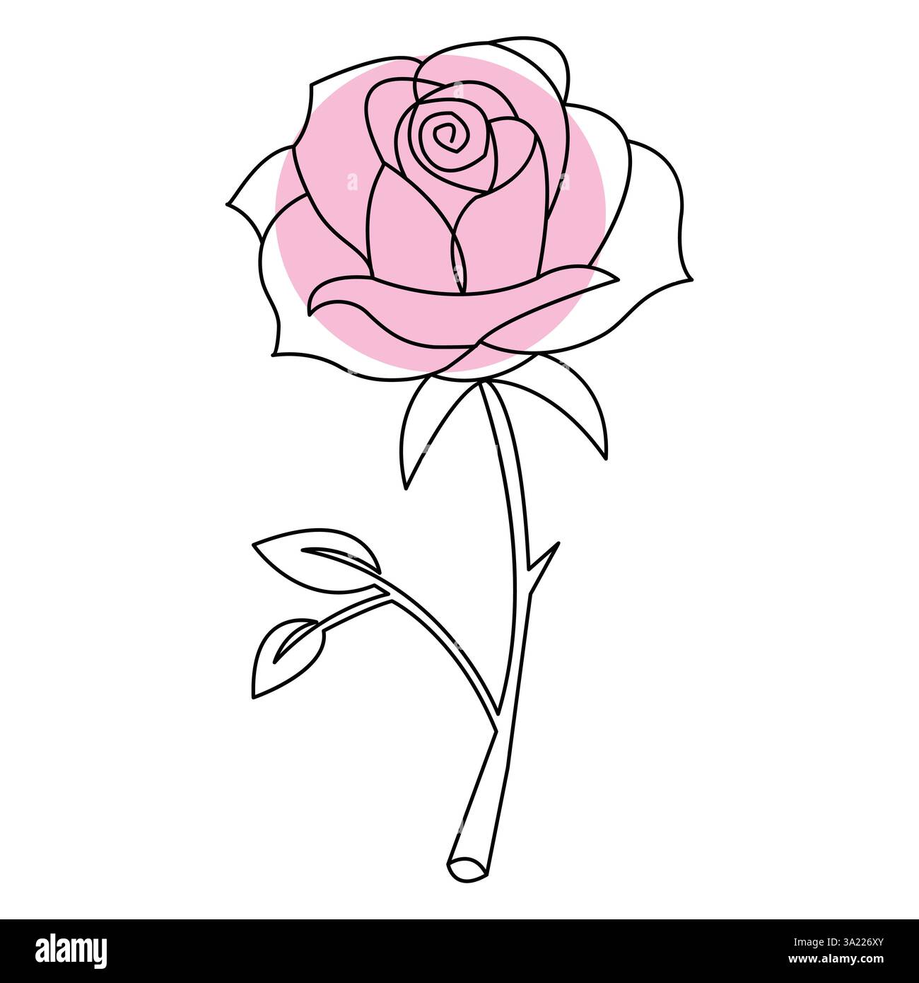 Continuous single line art drawing vector illustration of style rose ...