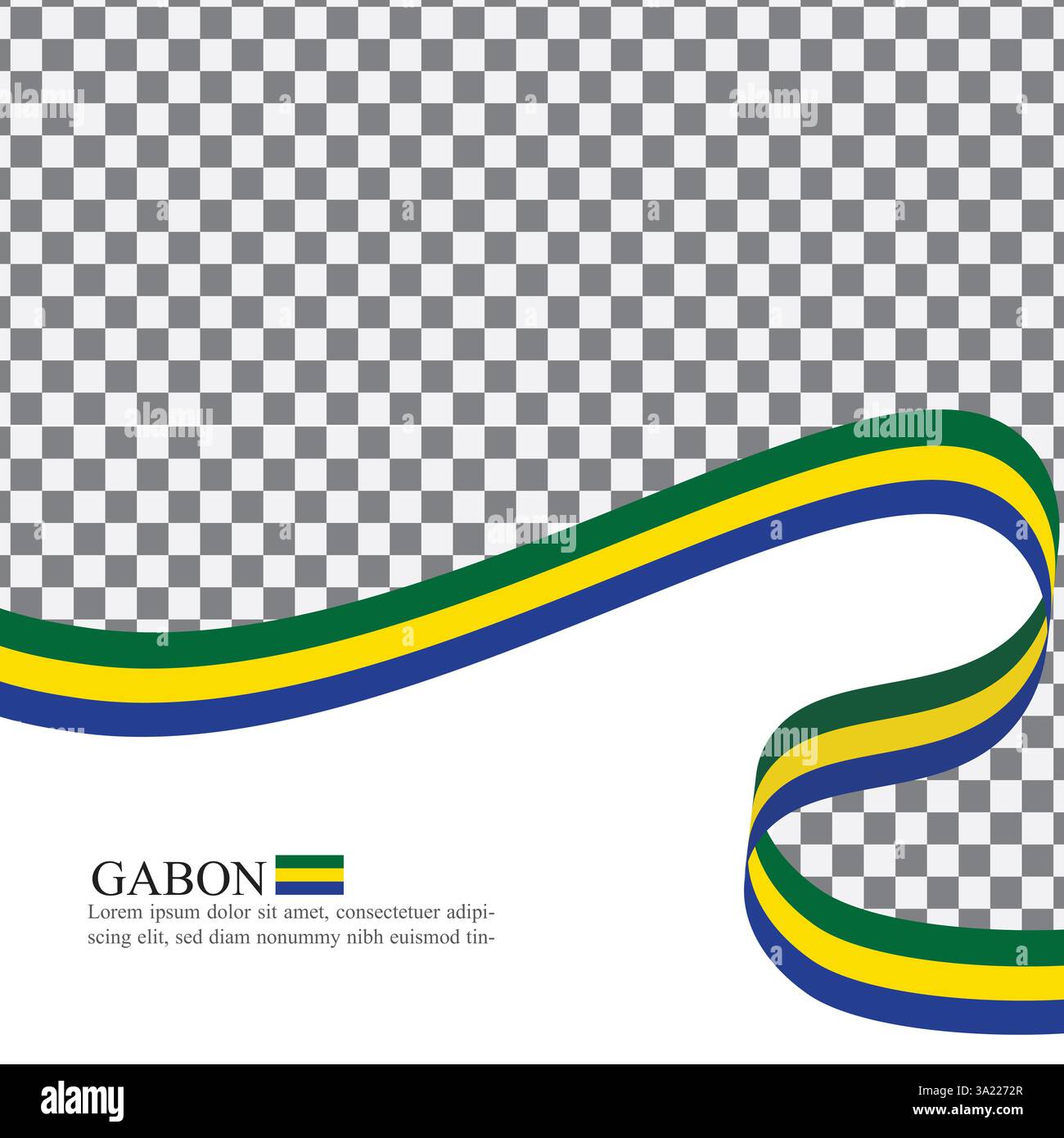 Gabon national flag ribbon stock vector Stock Vector Image & Art - Alamy