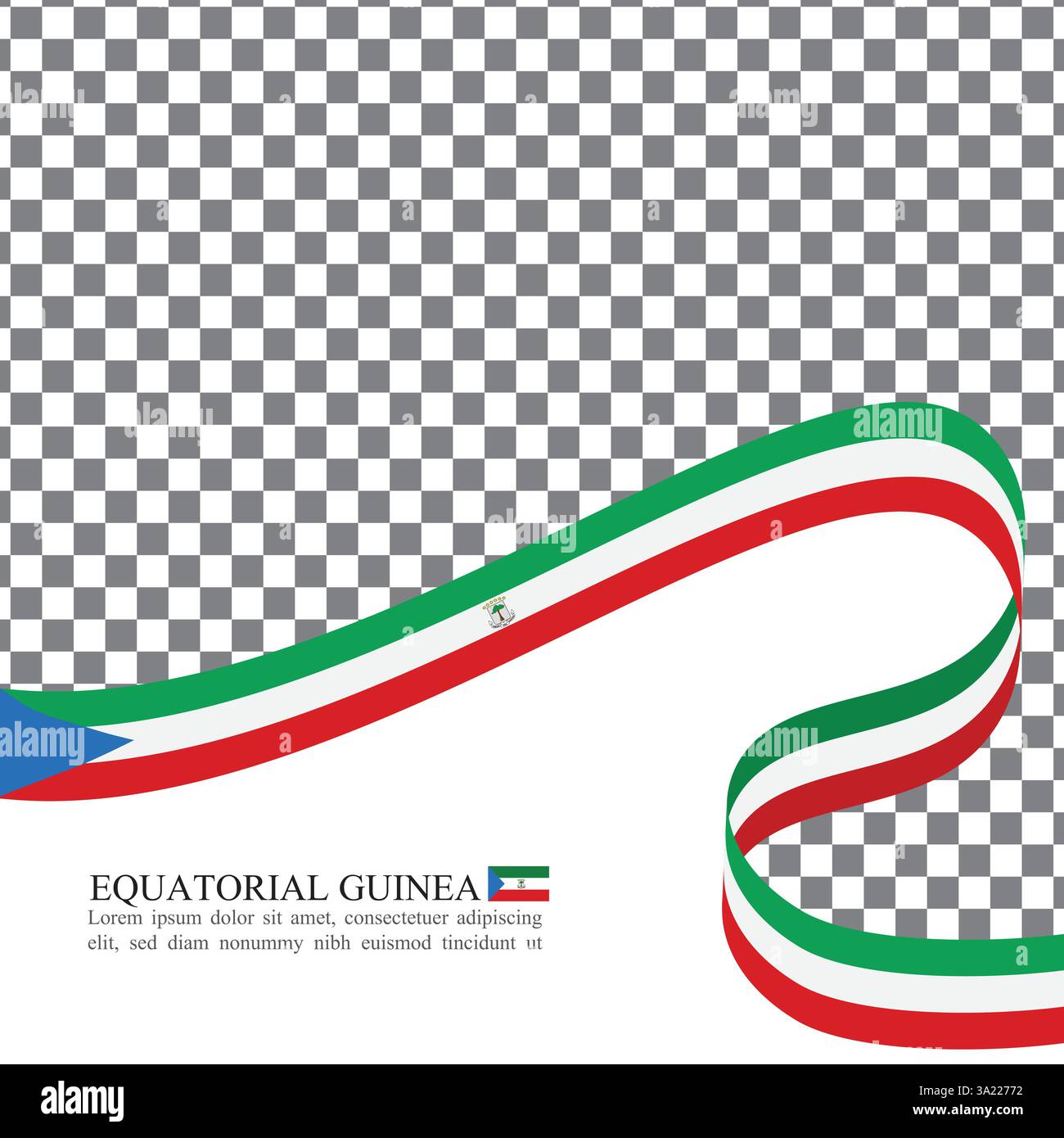 Equatorial guinea national flag ribbon stock vector Stock Vector Image & Art - Alamy