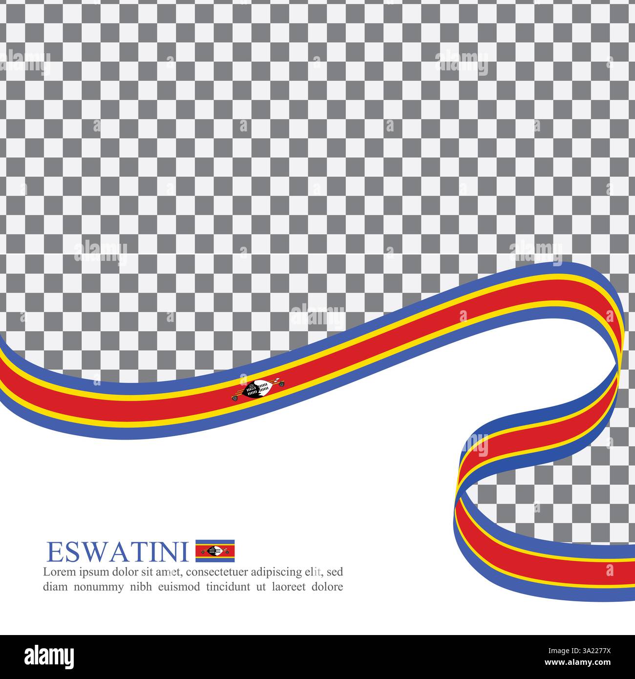Eswatini national flag ribbon stock vector Stock Vector Image & Art - Alamy