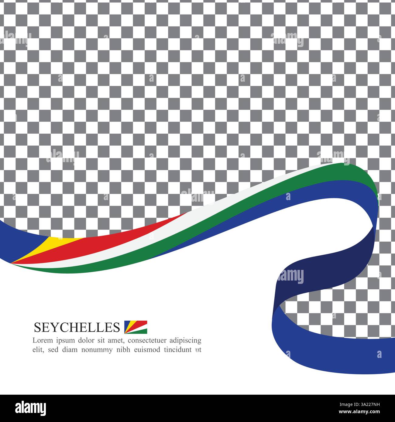Seychelles national flag ribbon stock vector Stock Vector Image & Art ...