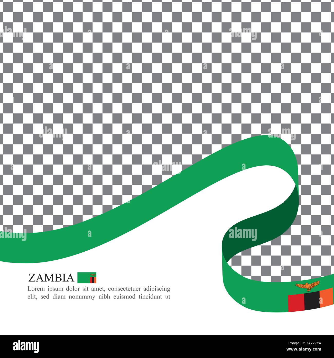 Zambia national flag ribbon stock vector Stock Vector Image & Art - Alamy