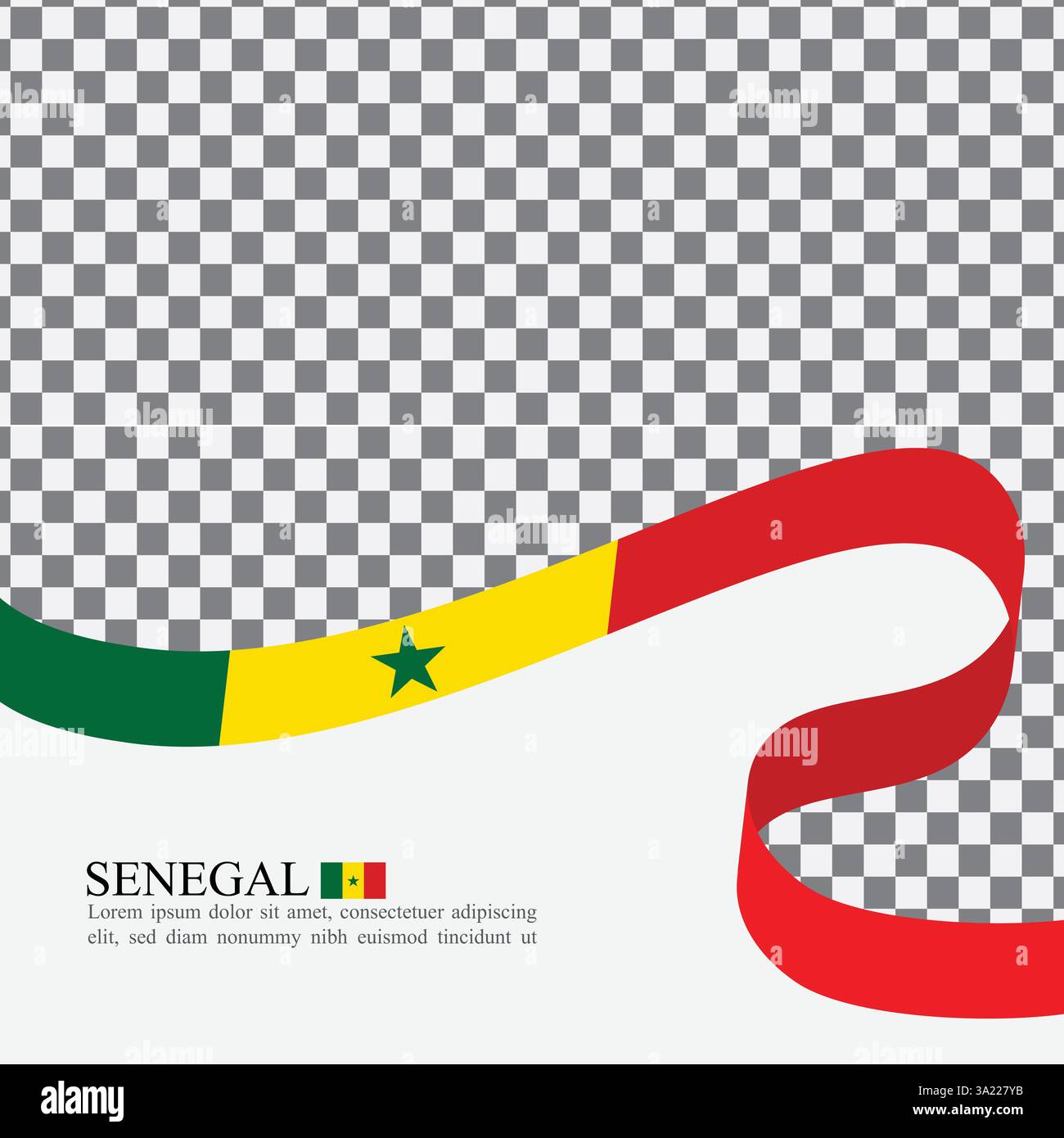 Senegal national flag ribbon stock vector Stock Vector Image & Art - Alamy