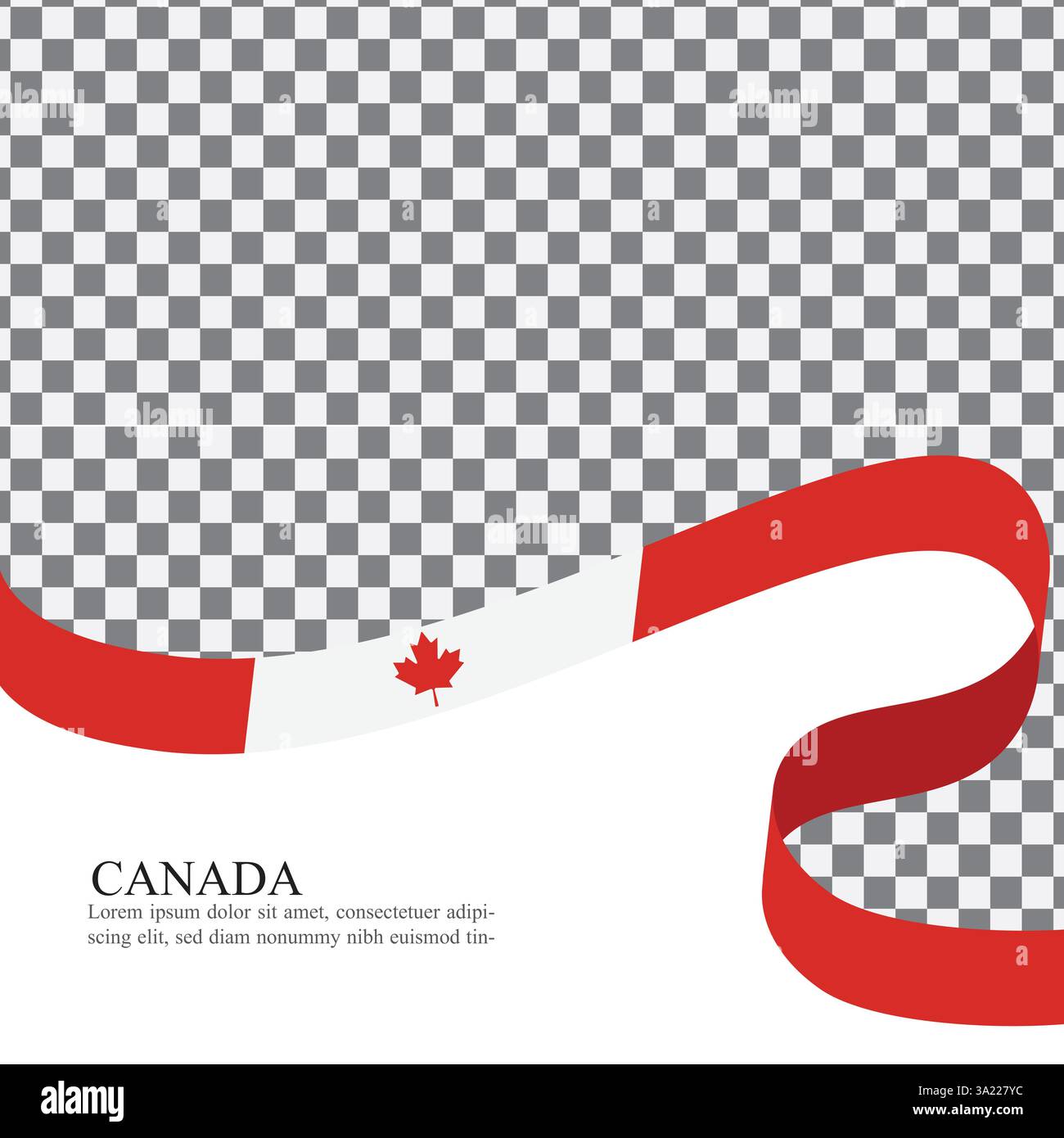 American canadian flags wave Stock Vector Images - Alamy