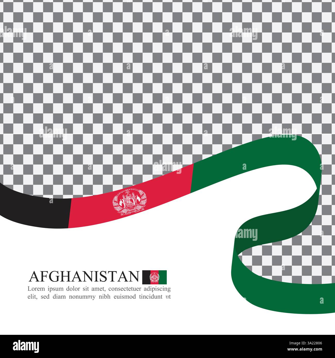 Afghanistan national flag ribbon stock vector Stock Vector Image & Art ...