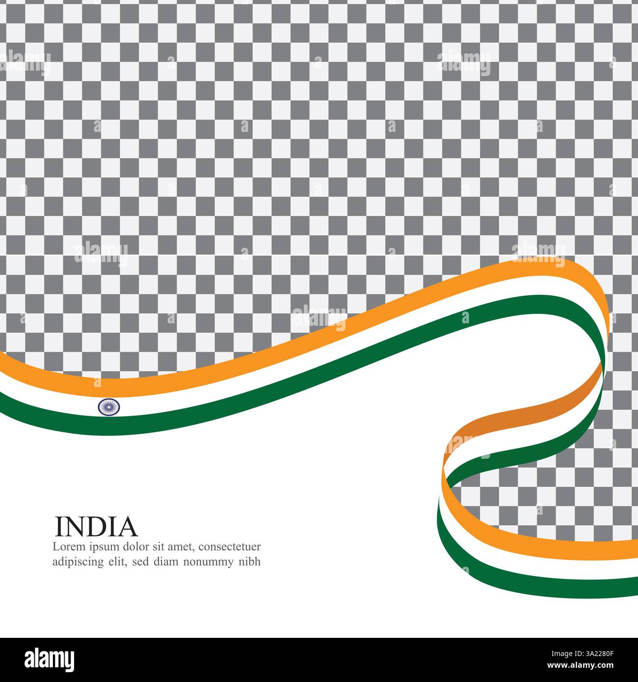 India national flag ribbon stock vector Stock Vector Image & Art - Alamy