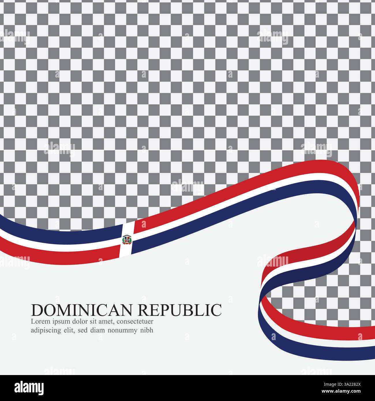 Dominican Republic national flag ribbon stock vector Stock Vector Image ...