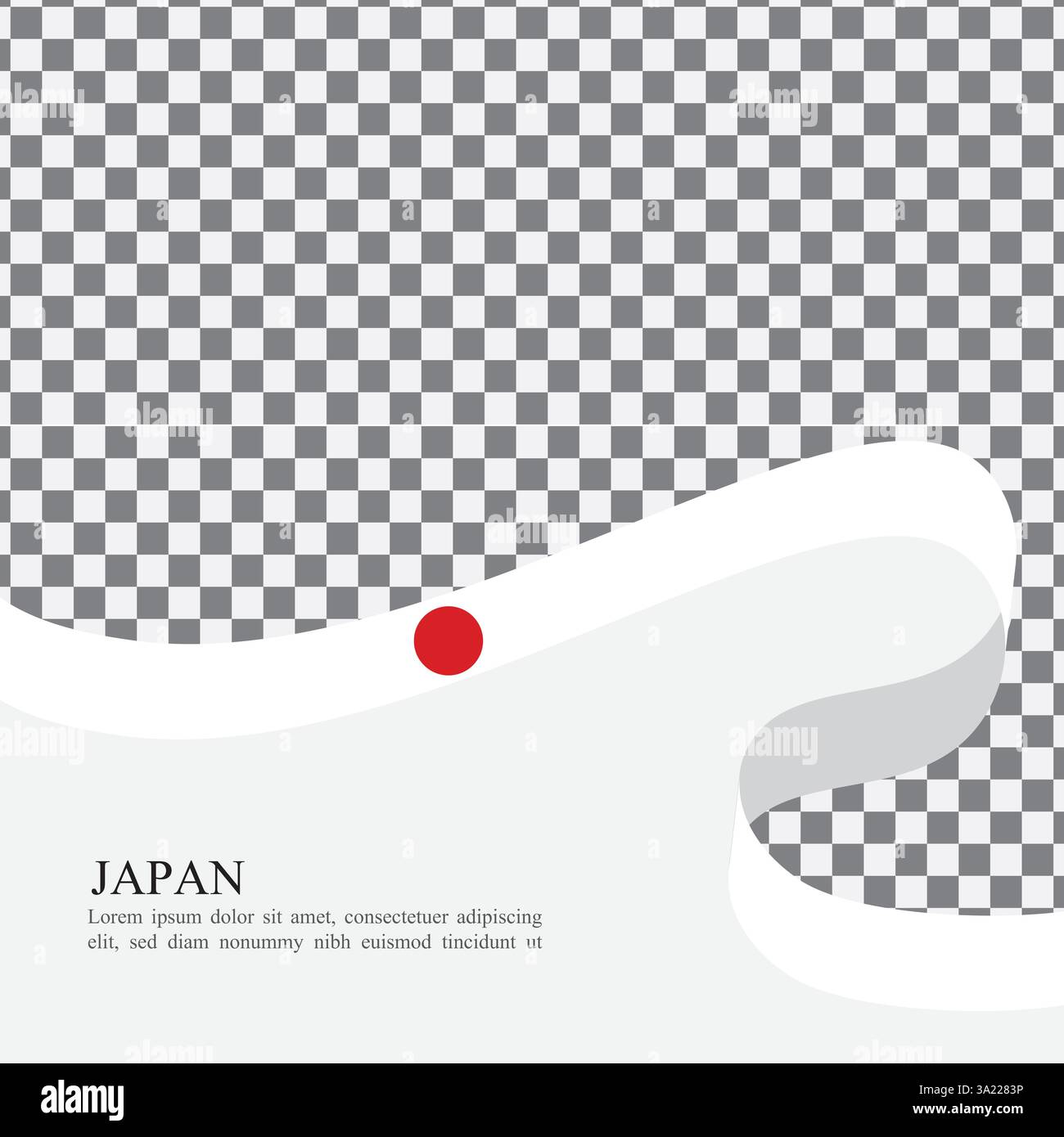 Japan national flag ribbon stock vector Stock Vector Image & Art - Alamy